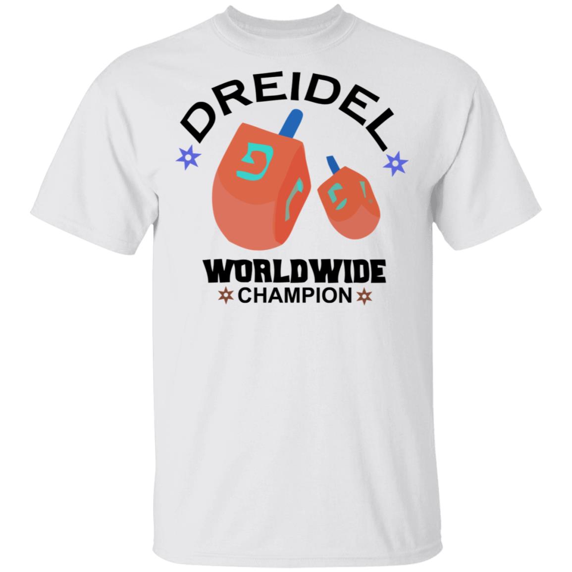 Dreidel Worldwide Champion Cute Hanukkah White T-Shirt - Briotee