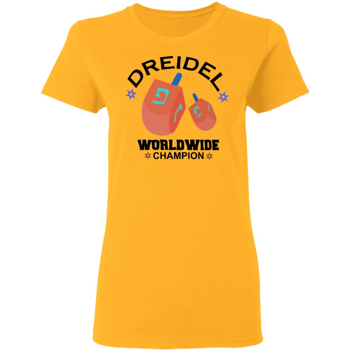 Dreidel Worldwide Champion Cute Hanukkah White T-Shirt - Briotee