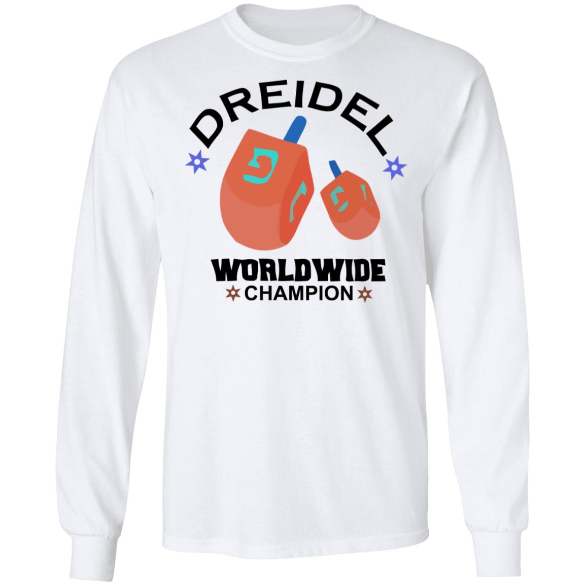 Dreidel Worldwide Champion Cute Hanukkah White T-Shirt - Briotee