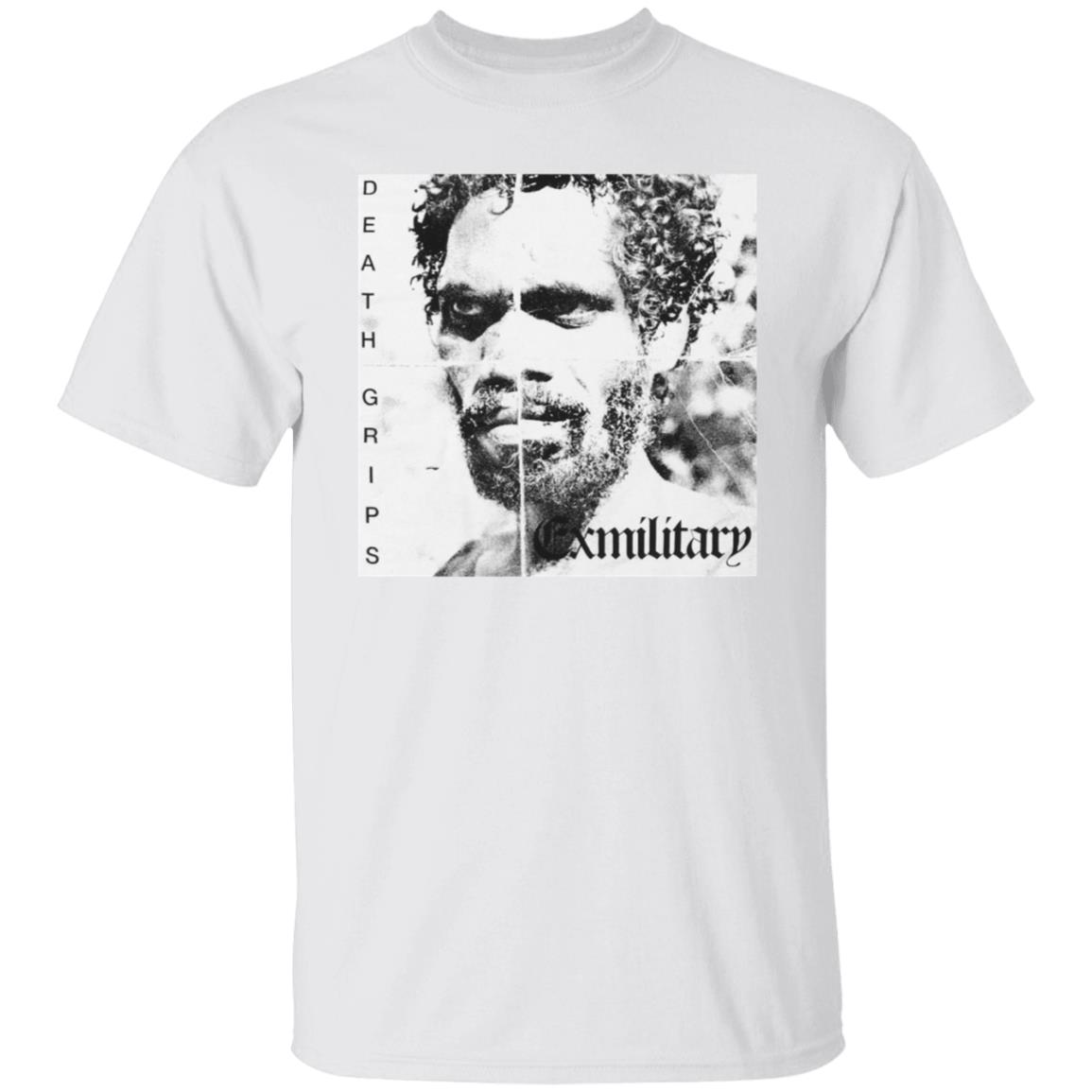 Death Grips Merch Exmilitary White T-Shirt - Briotee